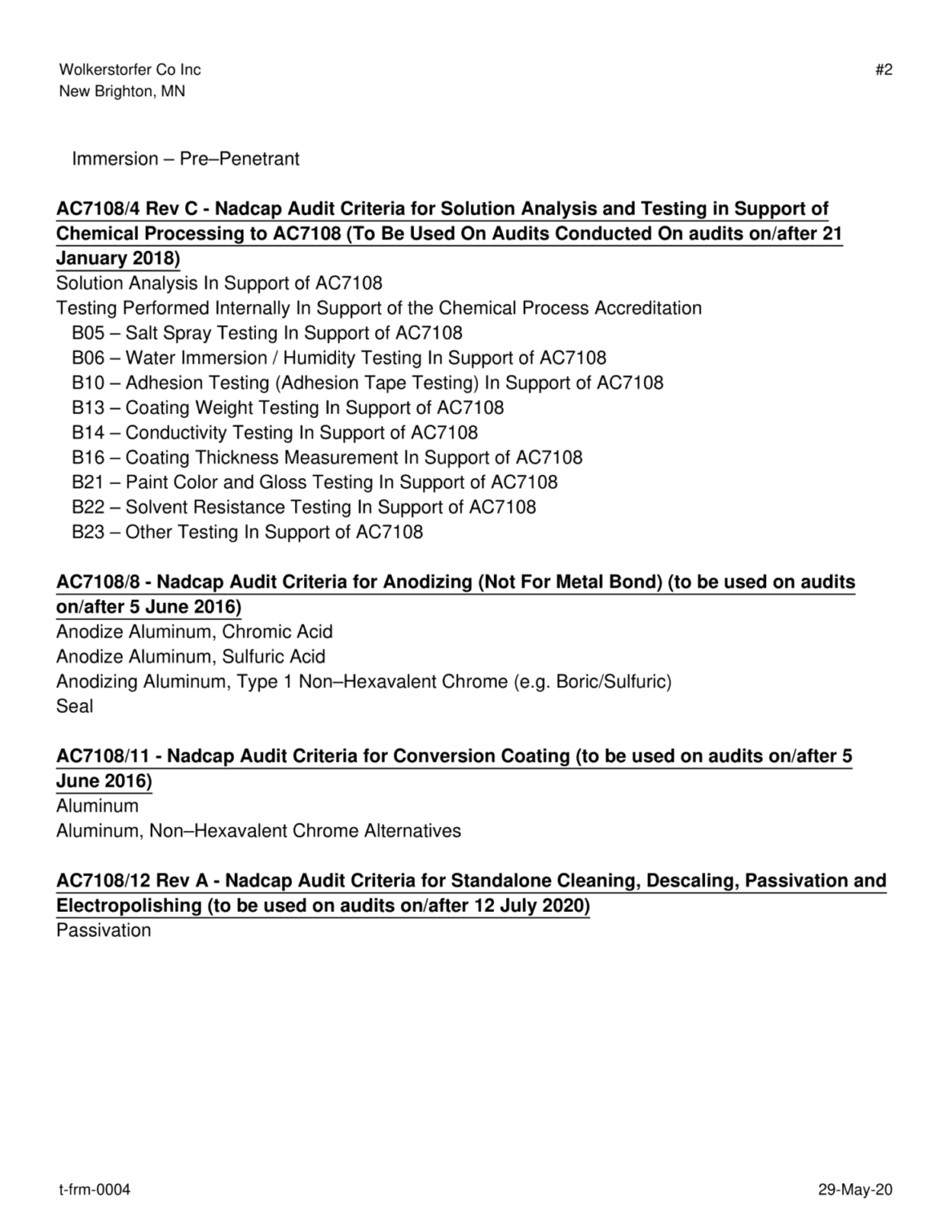Nadcap Plating | Industrial Metal Plating | Wolkerstorfer
